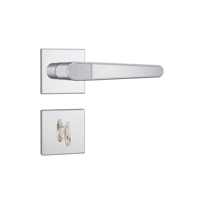 Fechadura Banheiro Alavanca Inox 82303 Roseta Quadrada Stam - Kaury Fechadura Banheiro Alavanca Inox 82303 Roseta Quadrada Stam - Kaury